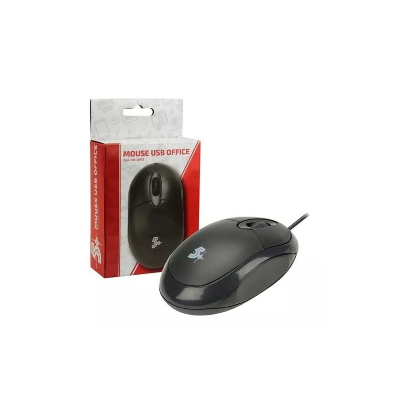 Mastertek - Seu Shopping em Informática! - MOUSE 5+ OTICO OFFICE 1000DPI PRETO COM FIO 015-0043